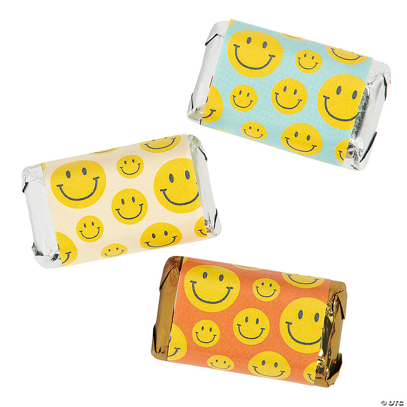 Smile Face Mini Candy Bar Sticker Labels - 30 Pc. | Oriental Trading