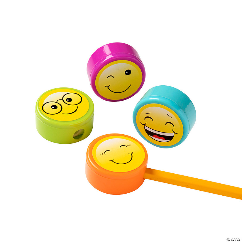 Smile Face Pencil Sharpeners - 12 Pc. | Oriental Trading