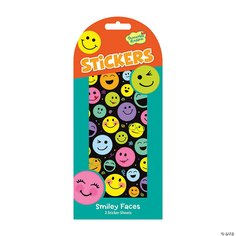 Smiley Face Stickers: Pack of 12 - Discontinued