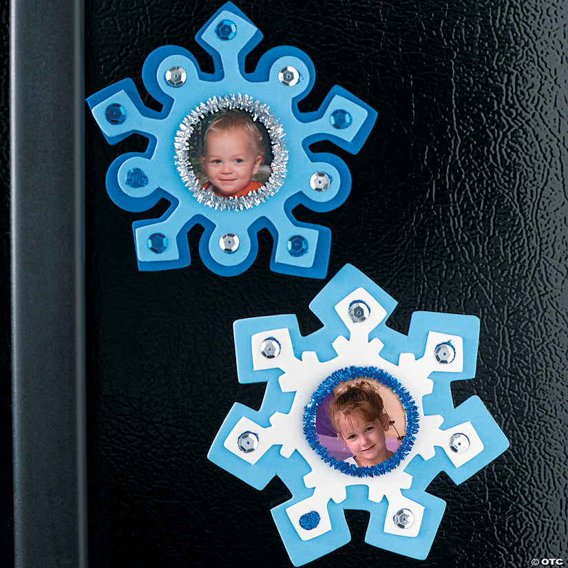 Snowflake Picture Frame Magnet Craft Kit | Oriental Trading