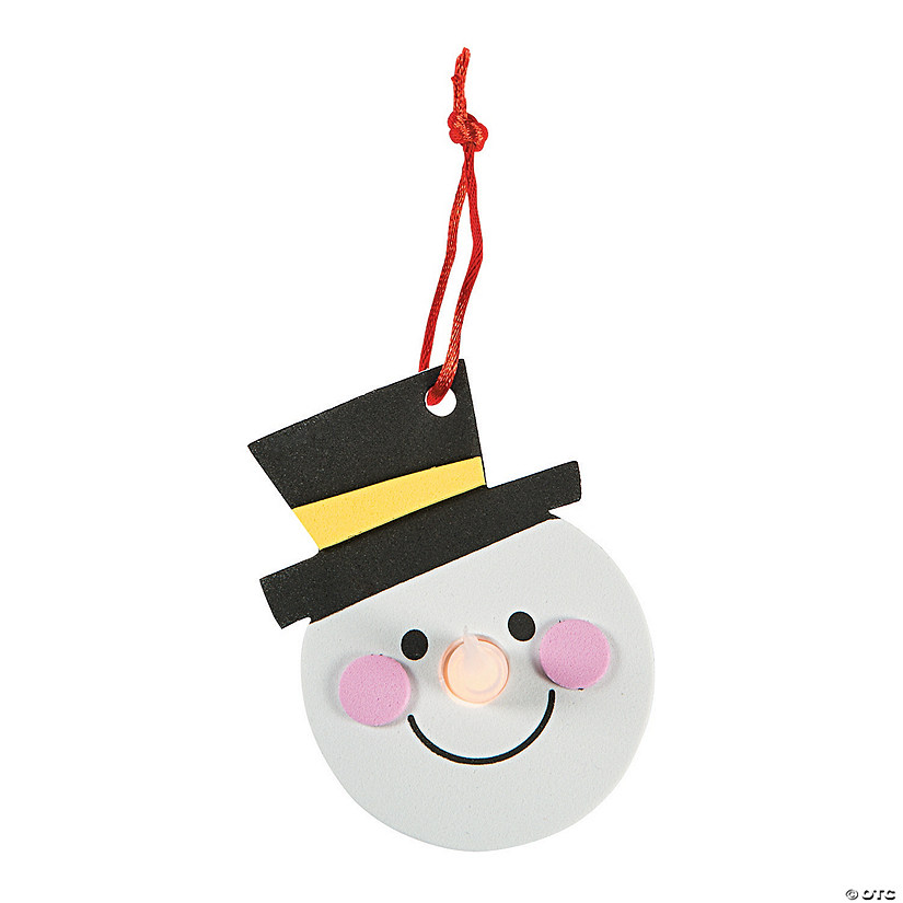 Snowman Tea Light Ornament Craft Kit - Makes 12