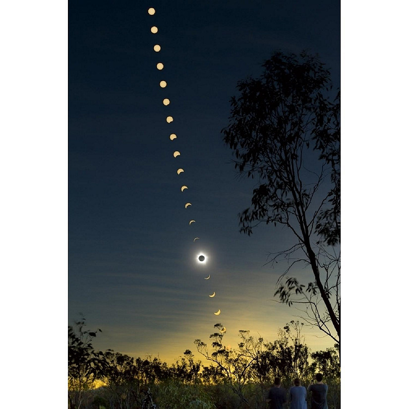 Solar eclipse composite Queensland Australia Poster Print 22 x 34 ...