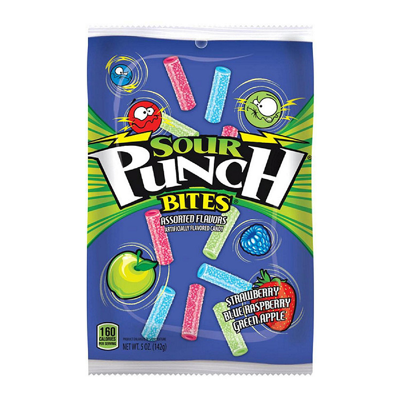 Sour Punch 5 oz Bites Assorted Candy - Case of 12