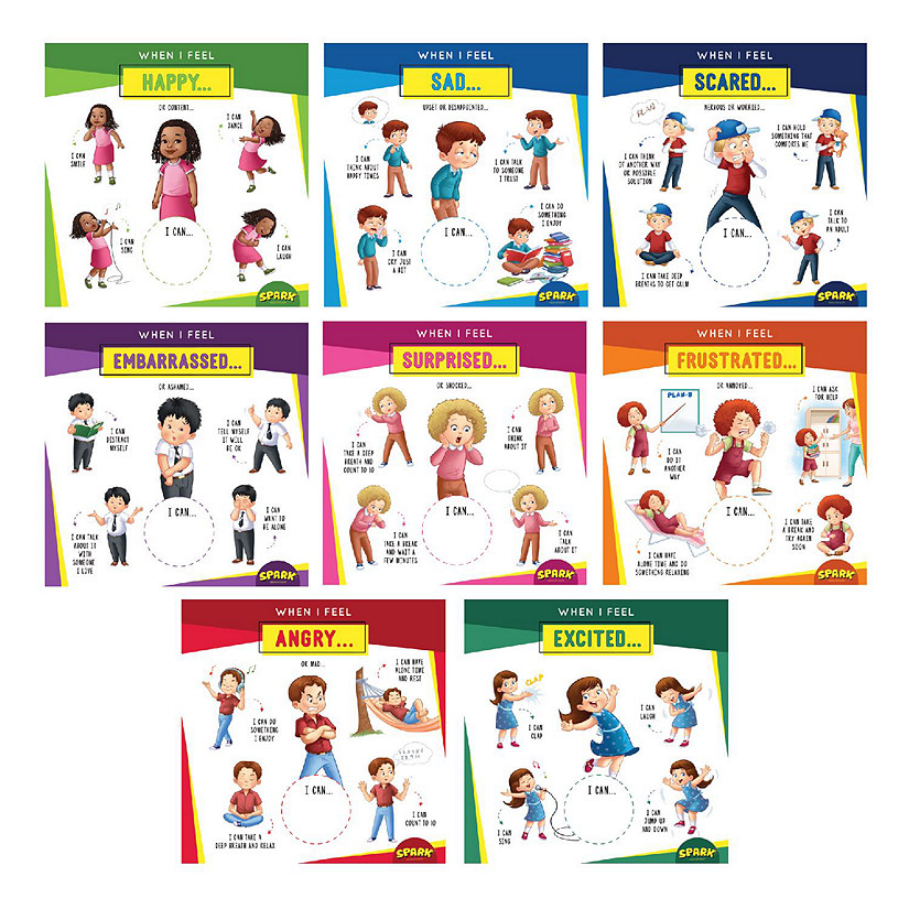 Spark Eight Large Emotion Posters and Feelings Cards Educational ...