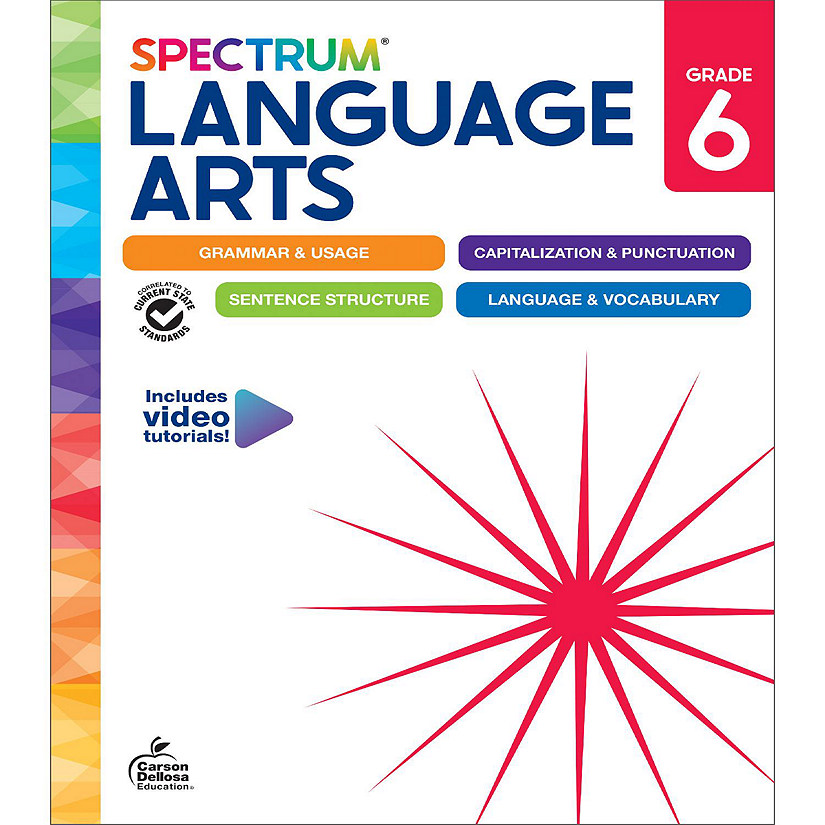 Spectrum 6th Grade Language Arts Workbook, Covering Punctuation ...