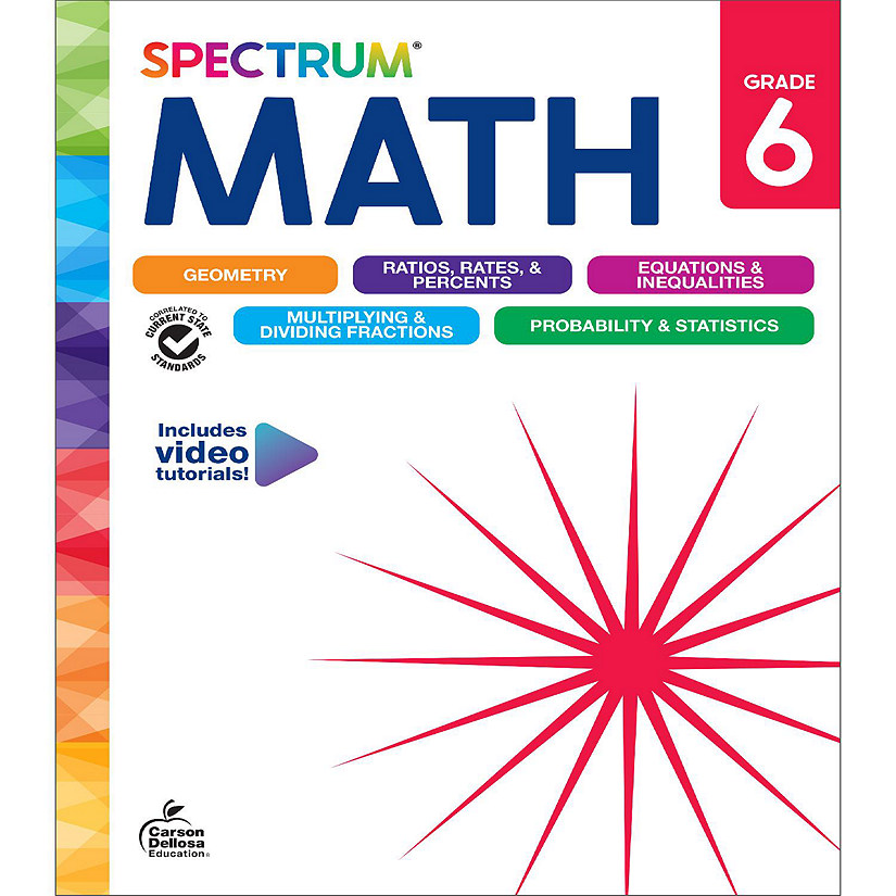Spectrum 6th Grade Math Workbook, Math Books for Kids Ages 11 to 12 ...