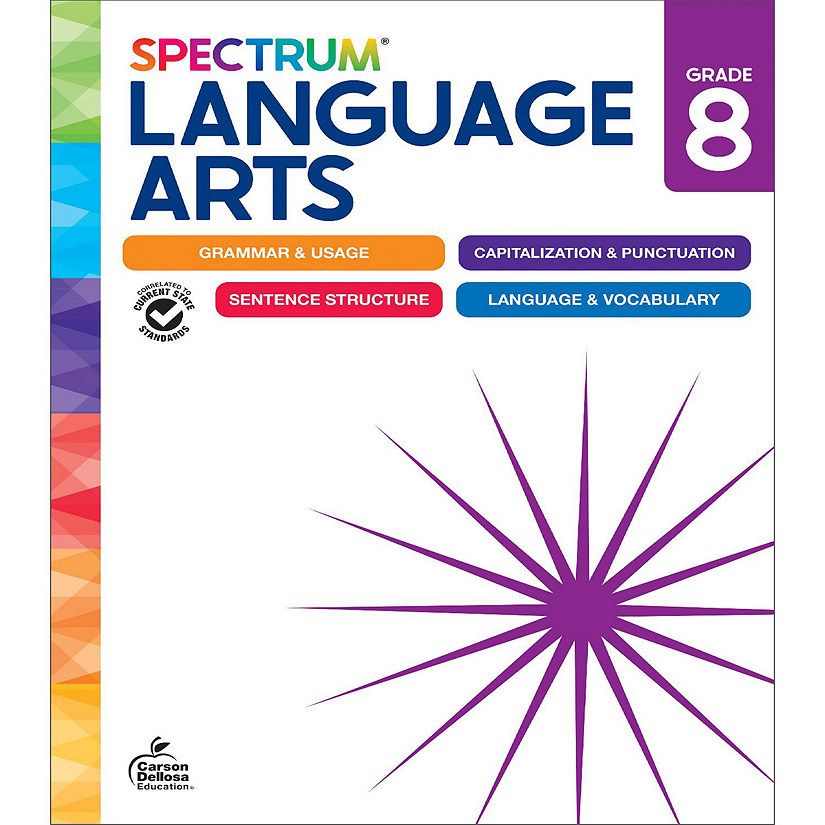 Spectrum 8th Grade Language Arts Workbook, Middle Grade Books Covering ...