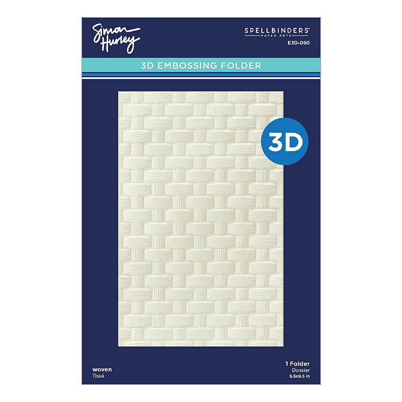 Spellbinders 3D Embossing Folder By Simon Hurley-Woven, Spring Sampler