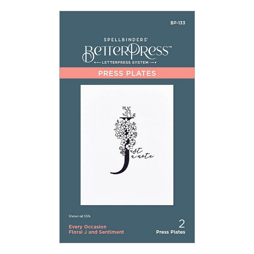 Spellbinders BetterPress Letterpress System Press Plates-Floral J ...