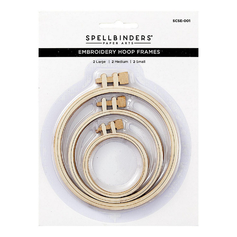 Spellbinders Embroidery Hoop Frames By Nichol Spohr-2 Large/2 Medium/ 2 ...