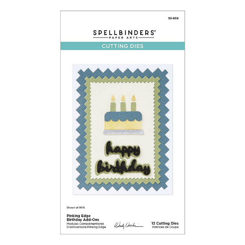 Spellbinders Etched Dies By Wendy Vecchi-Pinking Birthday Rectangles ...