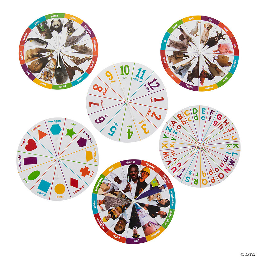 Spin & Identify Spinners - 6 Pc. - Discontinued