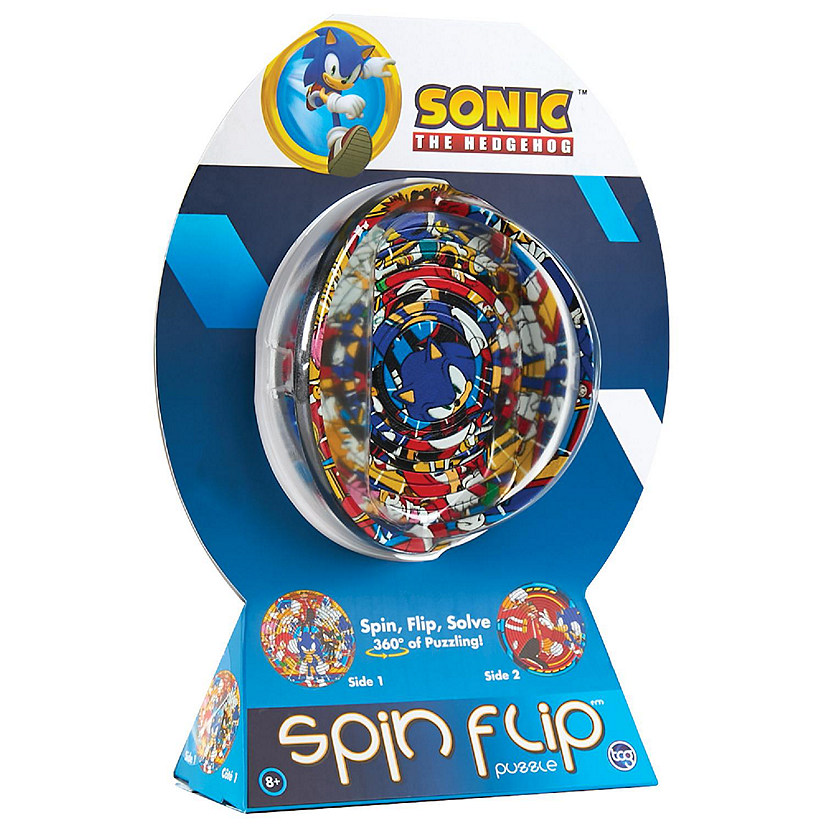 Spin Flip Puzzle: Sonic & Dr. Eggman -2-In-1: Double-Sided Puzzle,8 ...