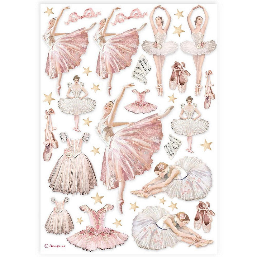Stamperia Rice Paper Sheet A4-Dancer | Oriental Trading
