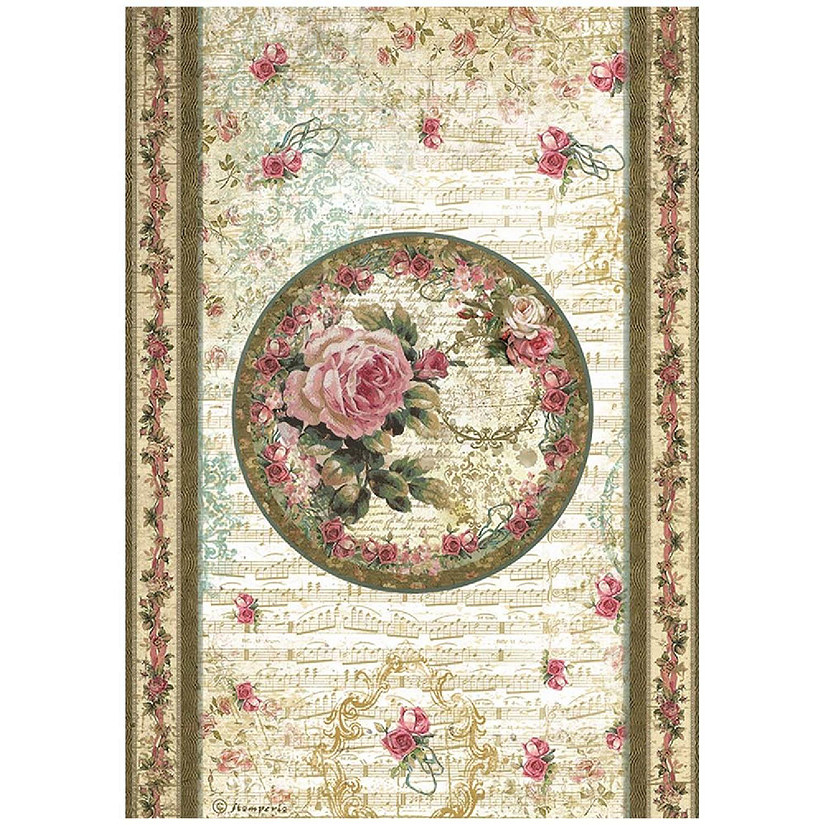 Stamperia Rice Paper Sheet A4-Precious Peony | Oriental Trading