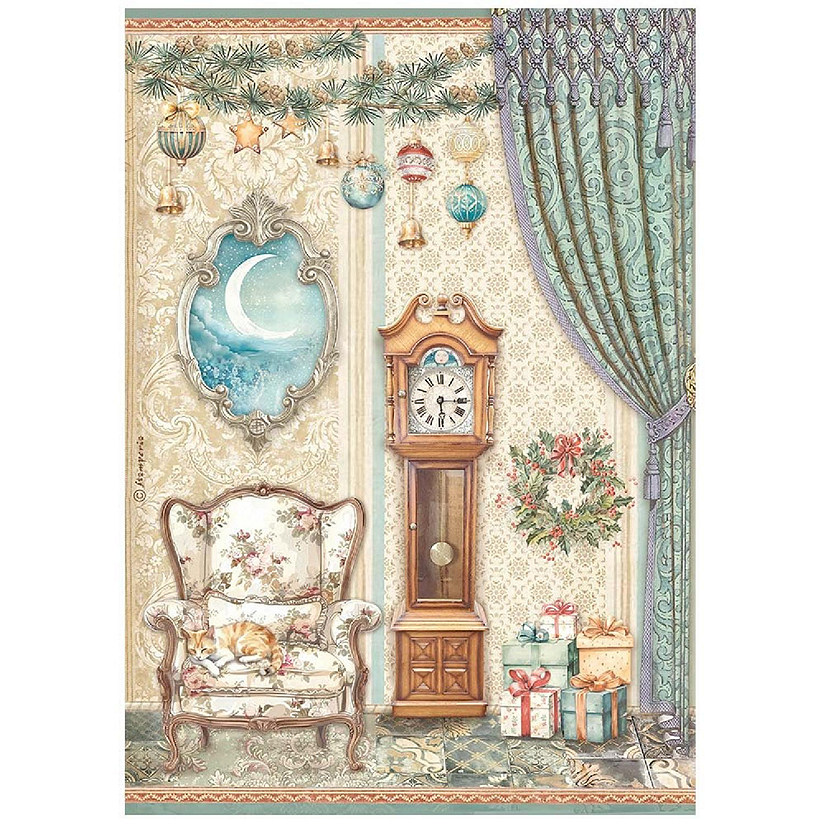Stamperia Rice Paper Sheet A4-The Nutcracker Pendulum Clock And Chair ...