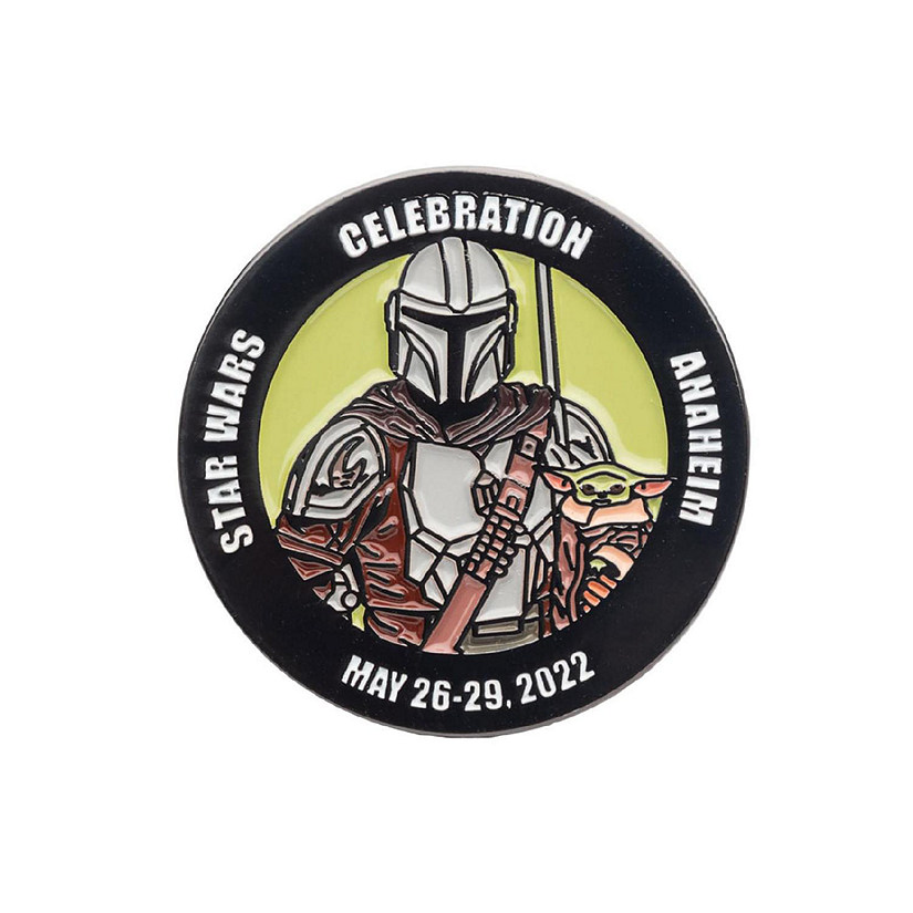 Star Wars: The Mandalorian Din Djarin and Grogu Enamel Pin SWC 2022 Exclusive | Oriental Trading