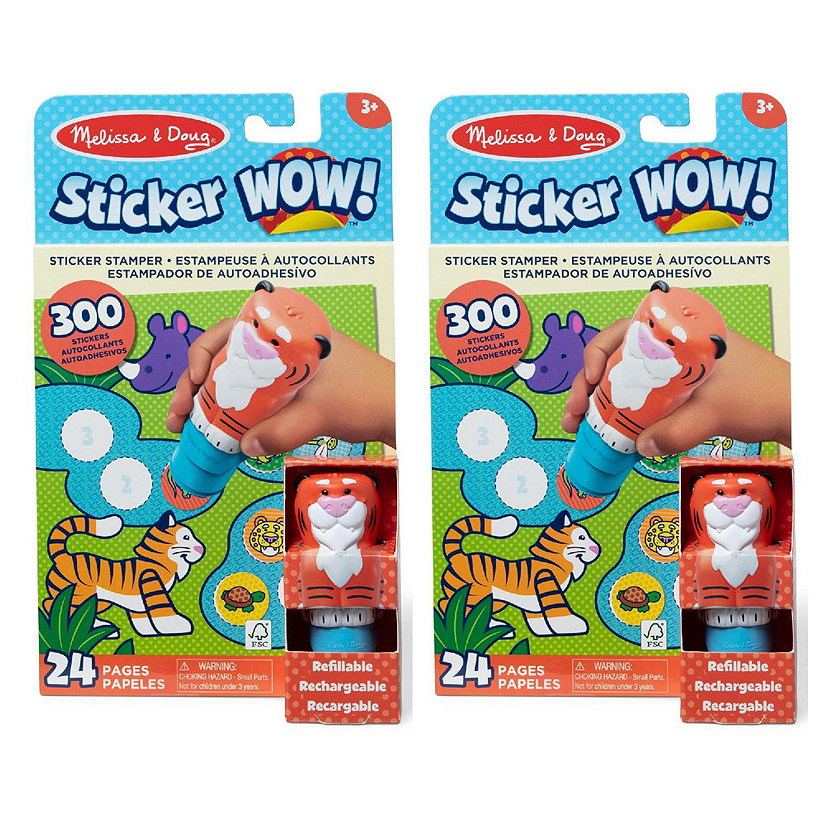 Sticker Wow! Sticker Stamper & Activity Pad Tiger, 2 Sets