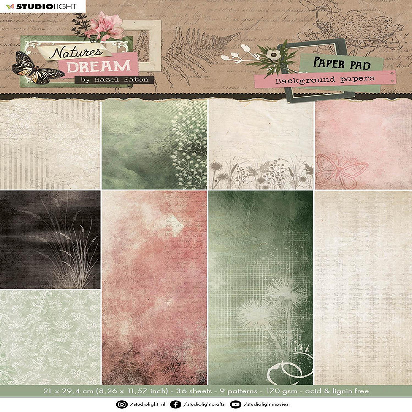 Studio Light HEN Natures Dream Paper Pad 36/Pkg-Nr. 113, Background ...