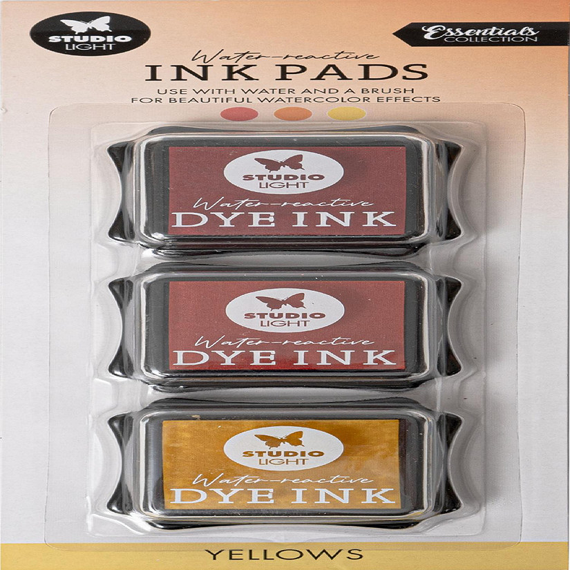 Studio Light Water-Reactive Ink Pads 3/Pkg-Nr. 14, Yellows | Oriental ...