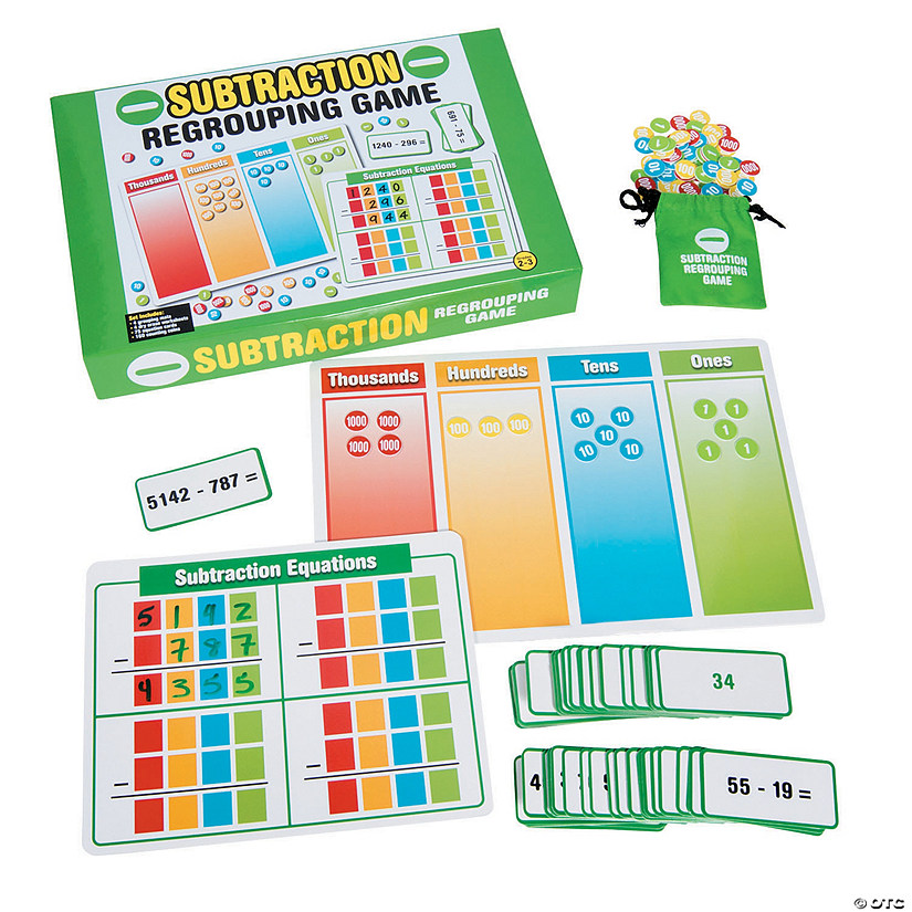 Subtraction Regrouping Game | Oriental Trading