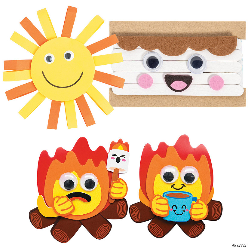 Summer Camp Magnet Craft Kit Assortment - Makes 36