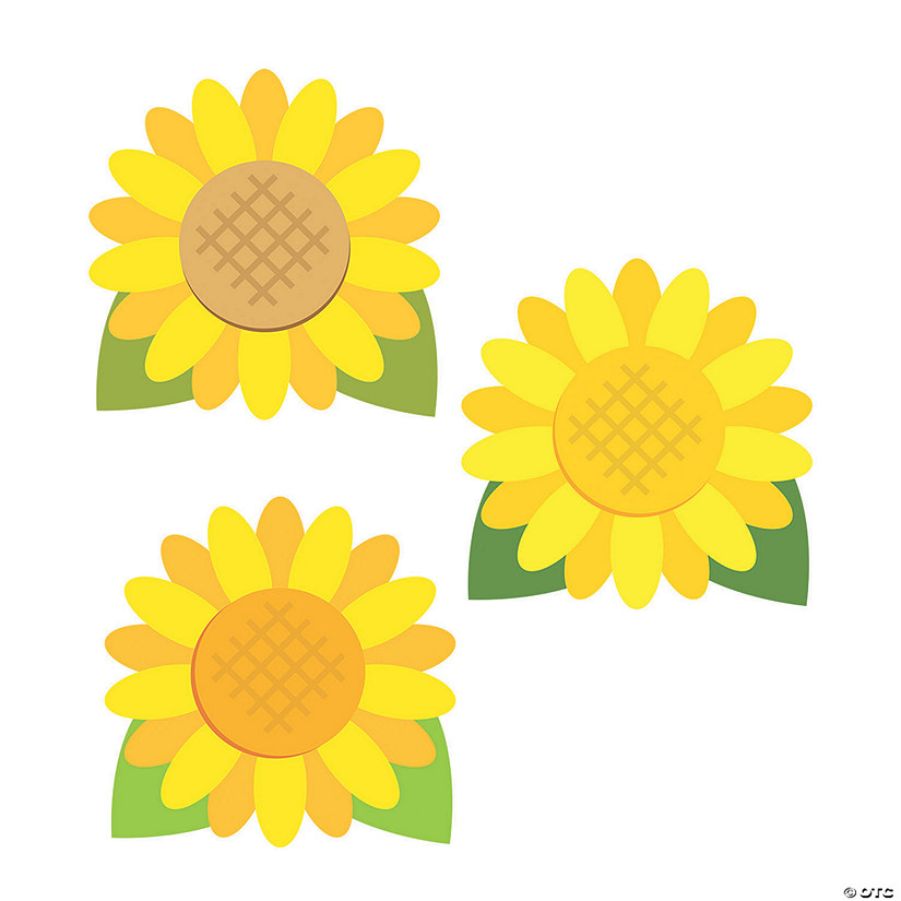 Sunflower Bulletin Board Cutouts - 48 Pc.