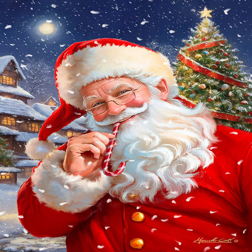 Sunsout Candy Cane Santa 500 pc Jigsaw Puzzle | Oriental Trading