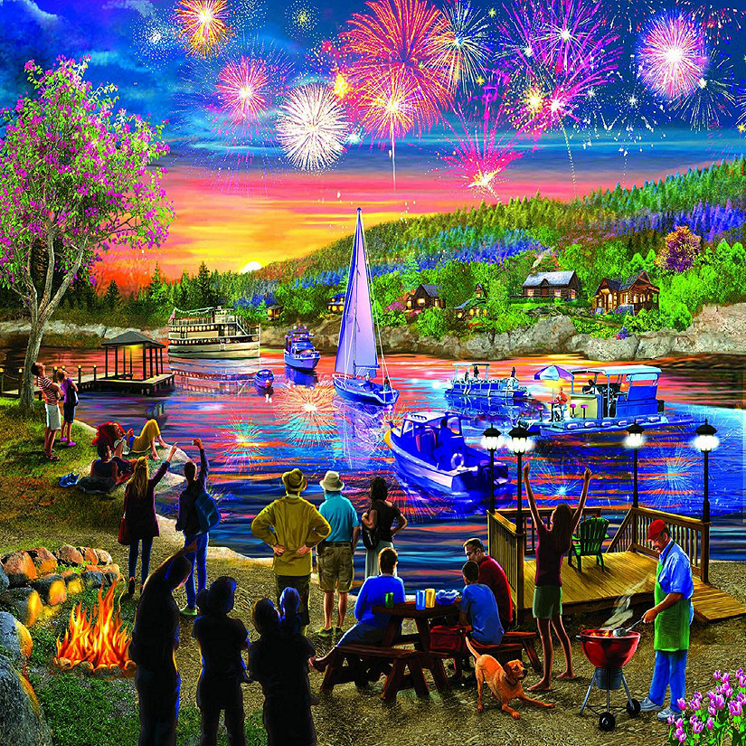 Sunsout Summer Fireworks 1000 pc Jigsaw Puzzle
