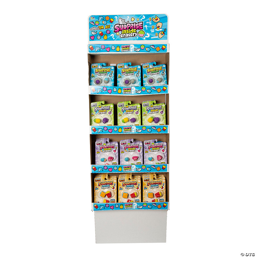 Surprise Inside Erasers Power Panel Display with Erasers - 48 Pc ...