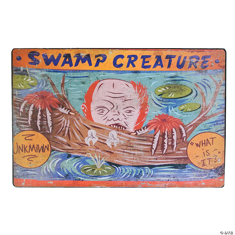 Swamp Creature Carnival Sign