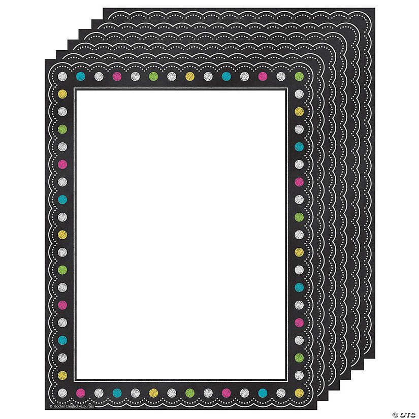 Teacher Created Resources Chalkboard Brights Computer Paper, 50 Per ...