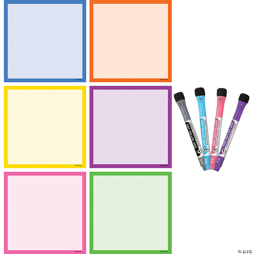Teacher Created Resources Colorful Dry-Erase Magnetic Square Notes ...