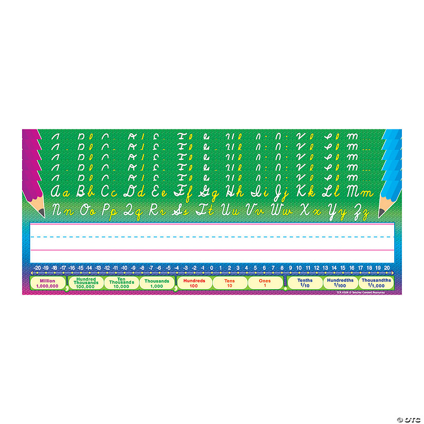 Teacher Created Resources Cursive Writing Name Plates, 36 Per Pack, 6 ...