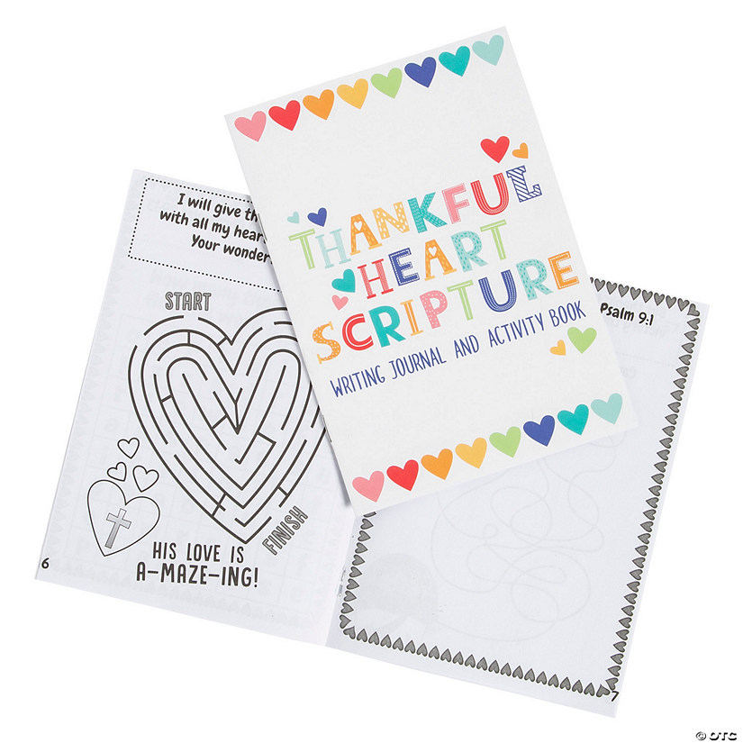Thankful Heart Scripture Journal Activity Books - 12 Pc. | Oriental Trading
