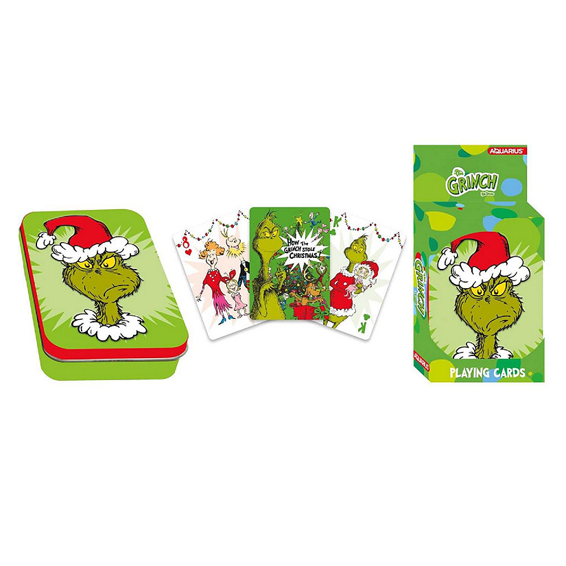 The Grinch Christmas Playing Cards With Tin