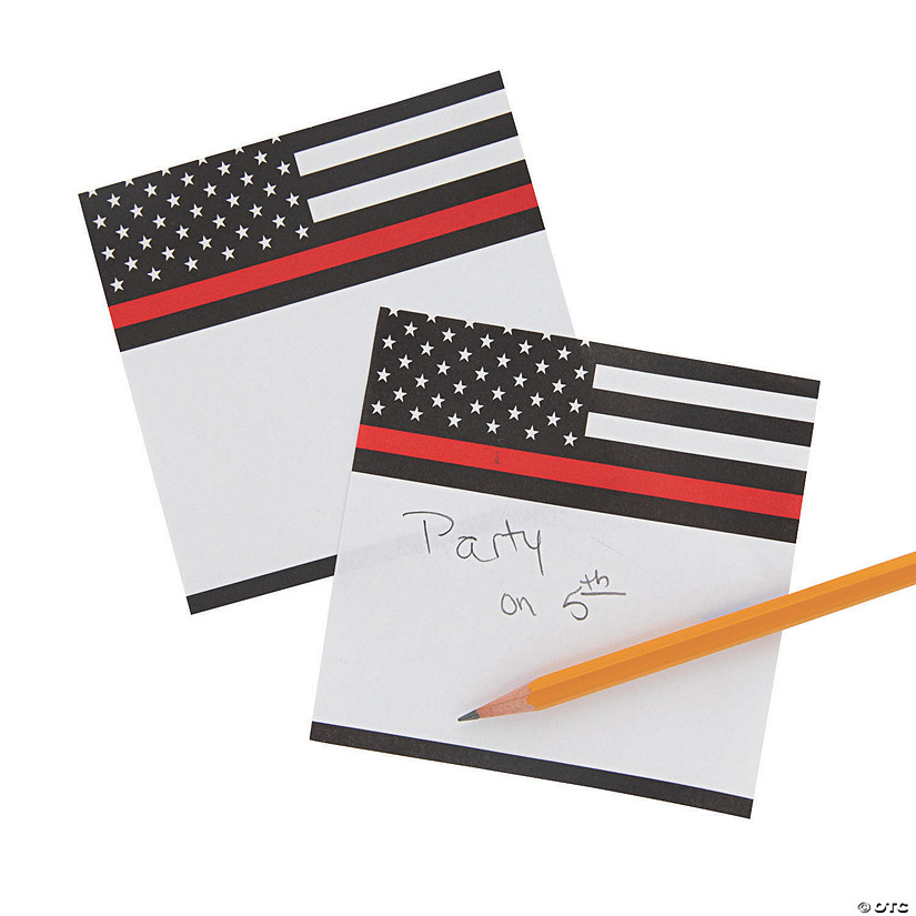 Thin Red Line Sticky Notes - 12 Pc. - Discontinued