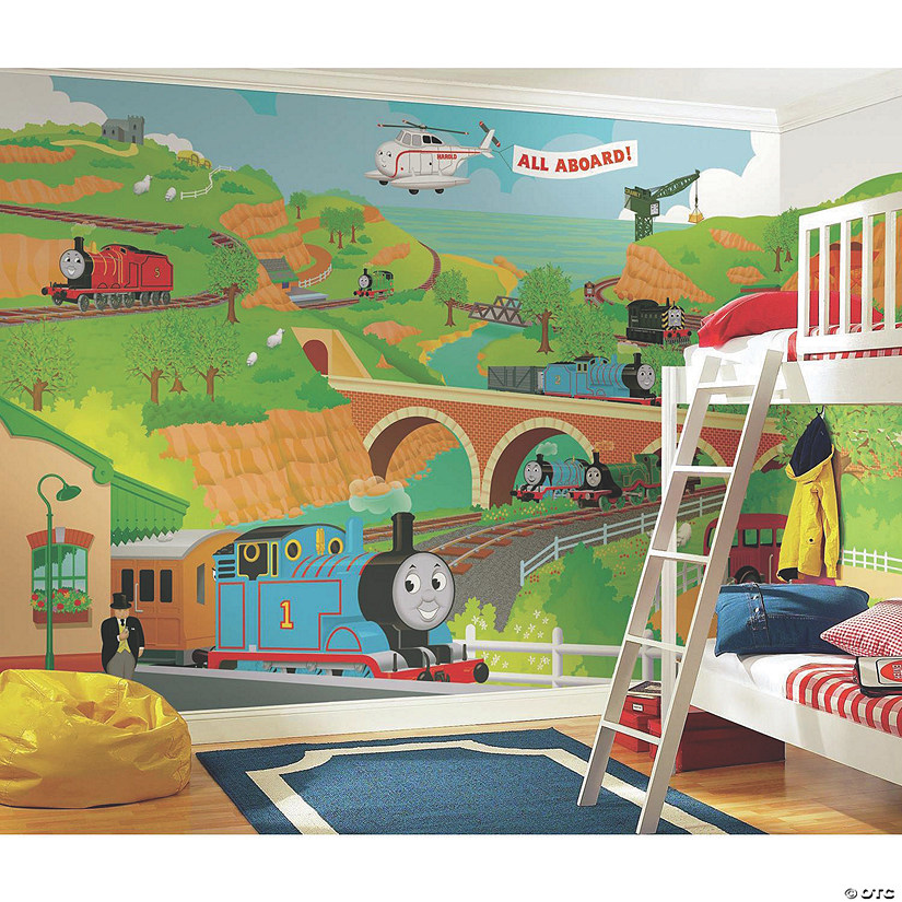 Thomas The Train Full Size Prepasted Wallpaper Mural | Oriental Trading