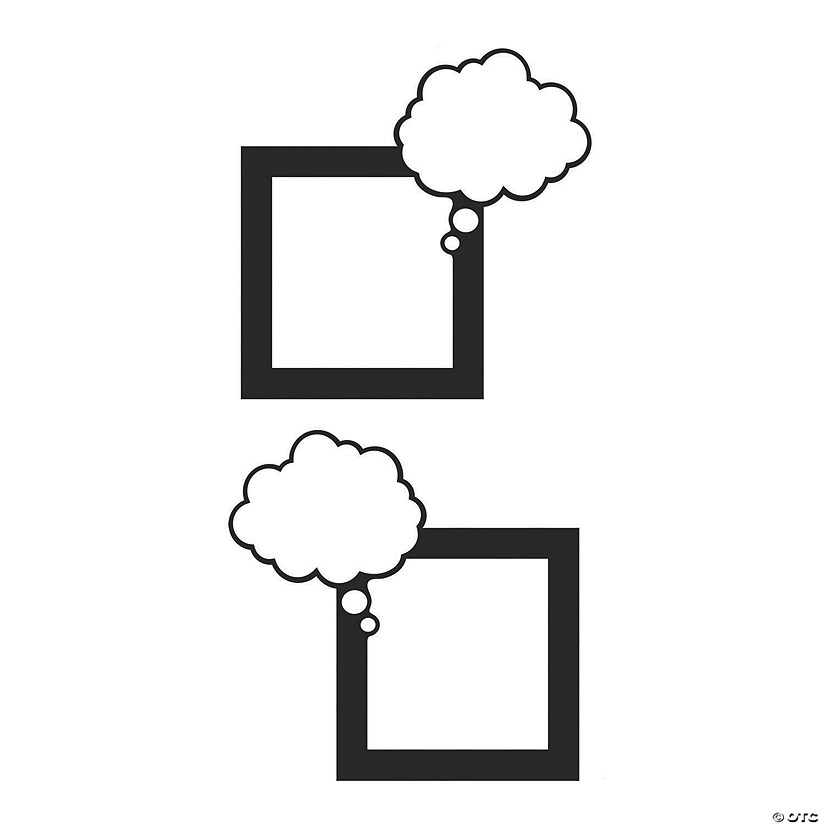 Thought Bubble Frame Bulletin Board Cutouts - 48 Pc. - Discontinued