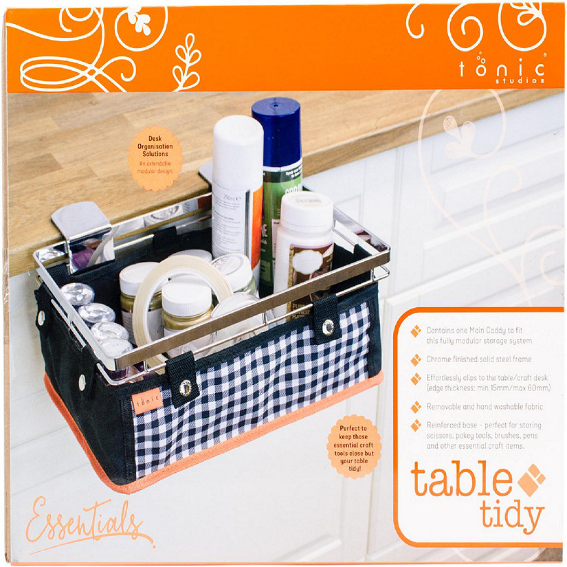 Tonic Studios Table Tidy Main Caddy-Black/ Orange | Oriental Trading