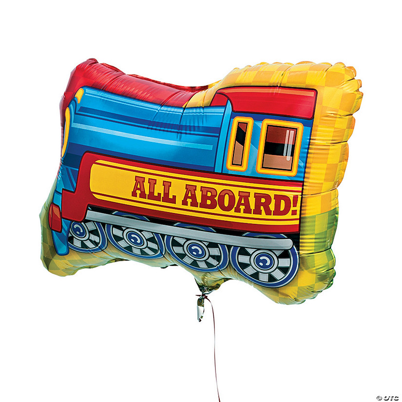 Train-Shaped Mylar Balloon - Discontinued