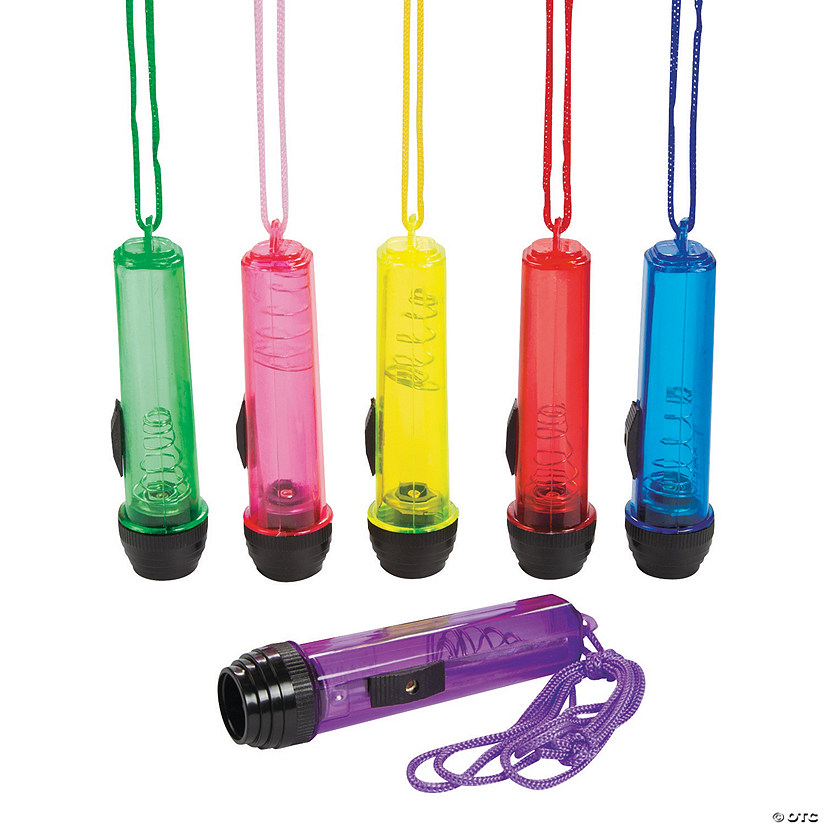 Transparent Flashlights on A Rope - 12 Pc. | Oriental Trading