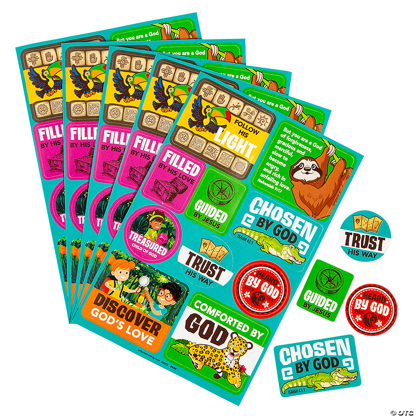 Treasure Hunt VBS Sticker Sheets | Oriental Trading