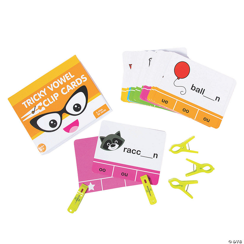 Tricky Vowel Clip Cards