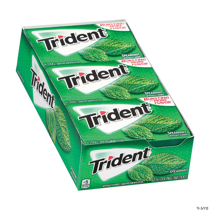 Trident Sugar-Free Spearmint Gum - 12 Pack | Oriental Trading
