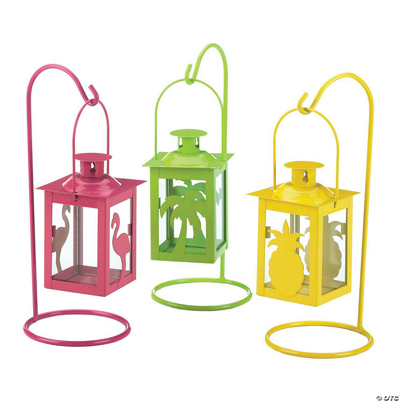 Tropical Mini Lanterns (Set Of 3) 9" | Oriental Trading