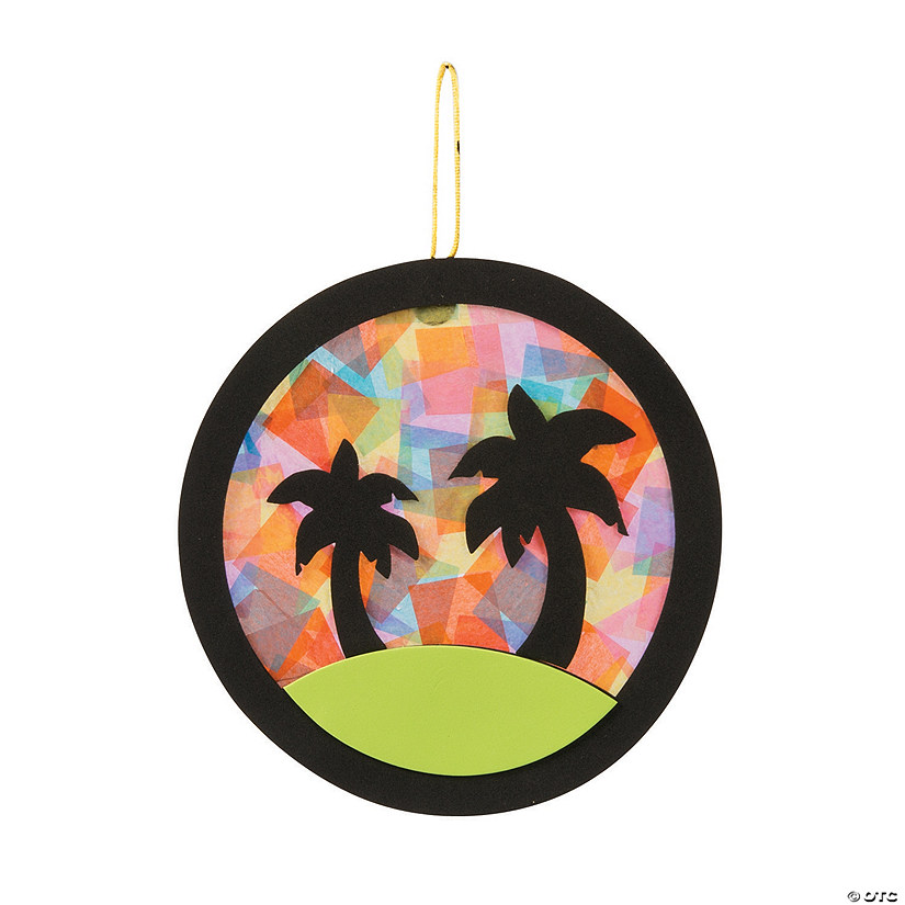 Tropical Palm Tree Tissue Paper Craft Kit- Makes 12