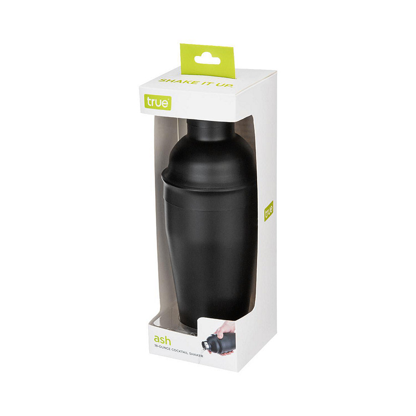 True Ash 18 Ounce Matte Black Cocktail Shaker by True | Oriental Trading
