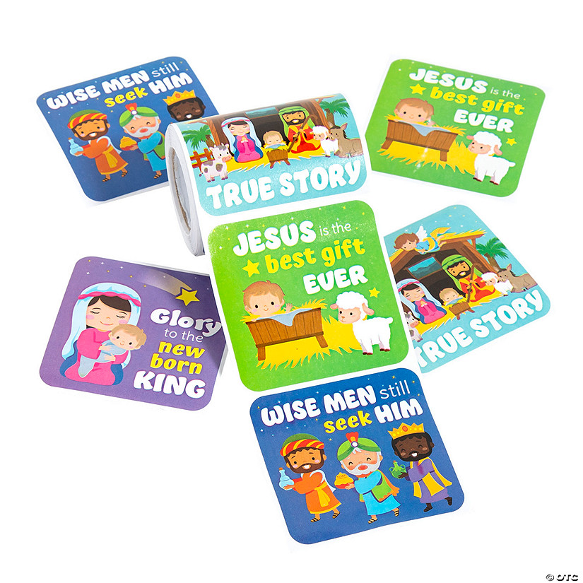 True Story Nativity Sticker Roll - 100 Pc. | Oriental Trading