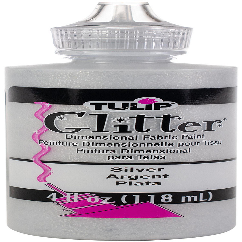 Tulip Dimensional Fabric Paint 4oz-Glitter - Silver | Oriental Trading